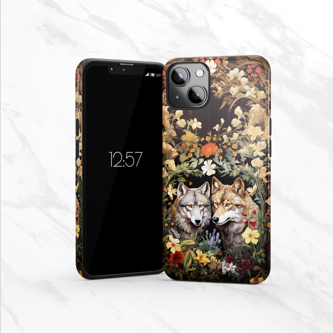 William Morris Inspired Elegant Wolves Floral | Tough Case Phone ...