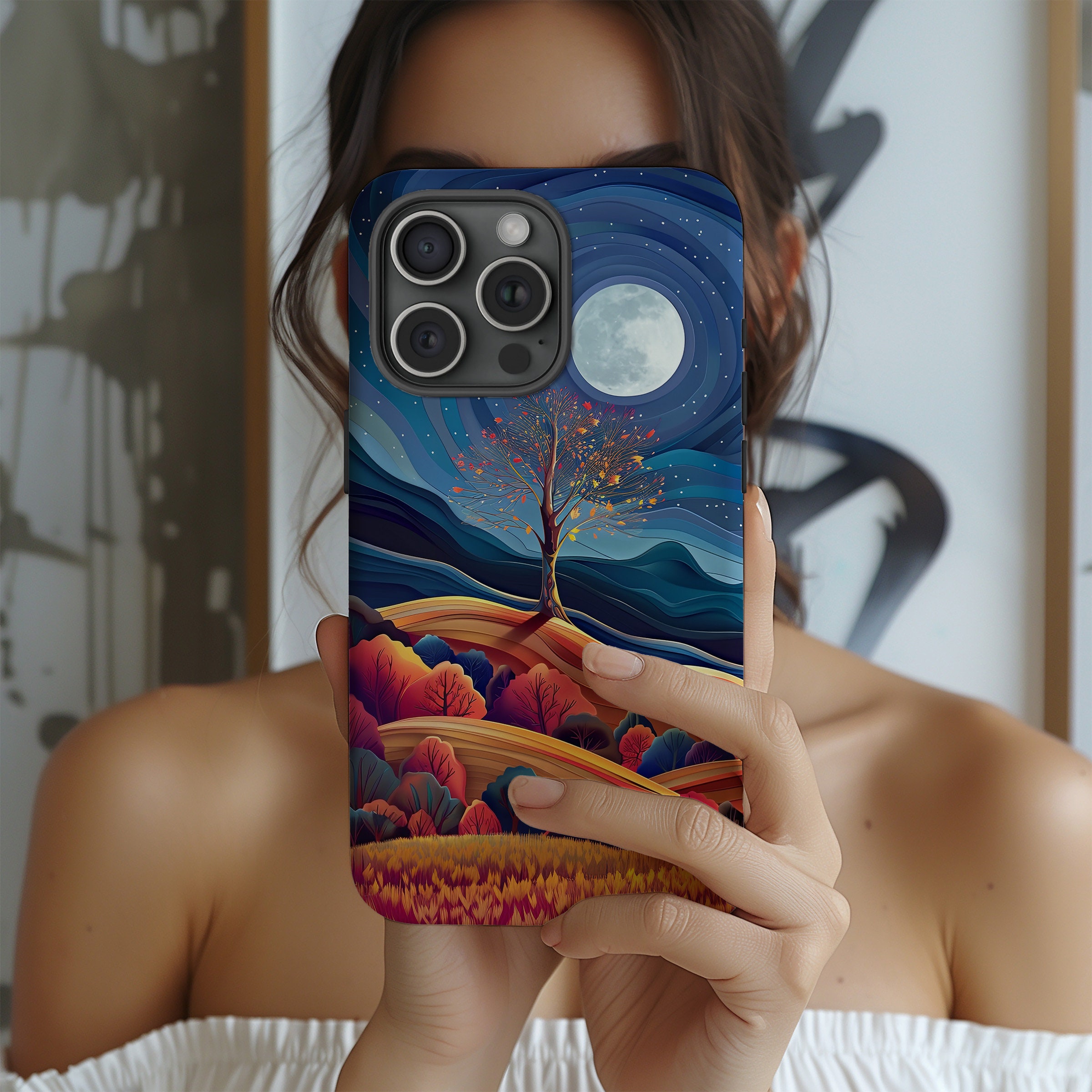 Clarice Cliff Inspired Moonlit Phone Case | Artistic Protection | Tough ...