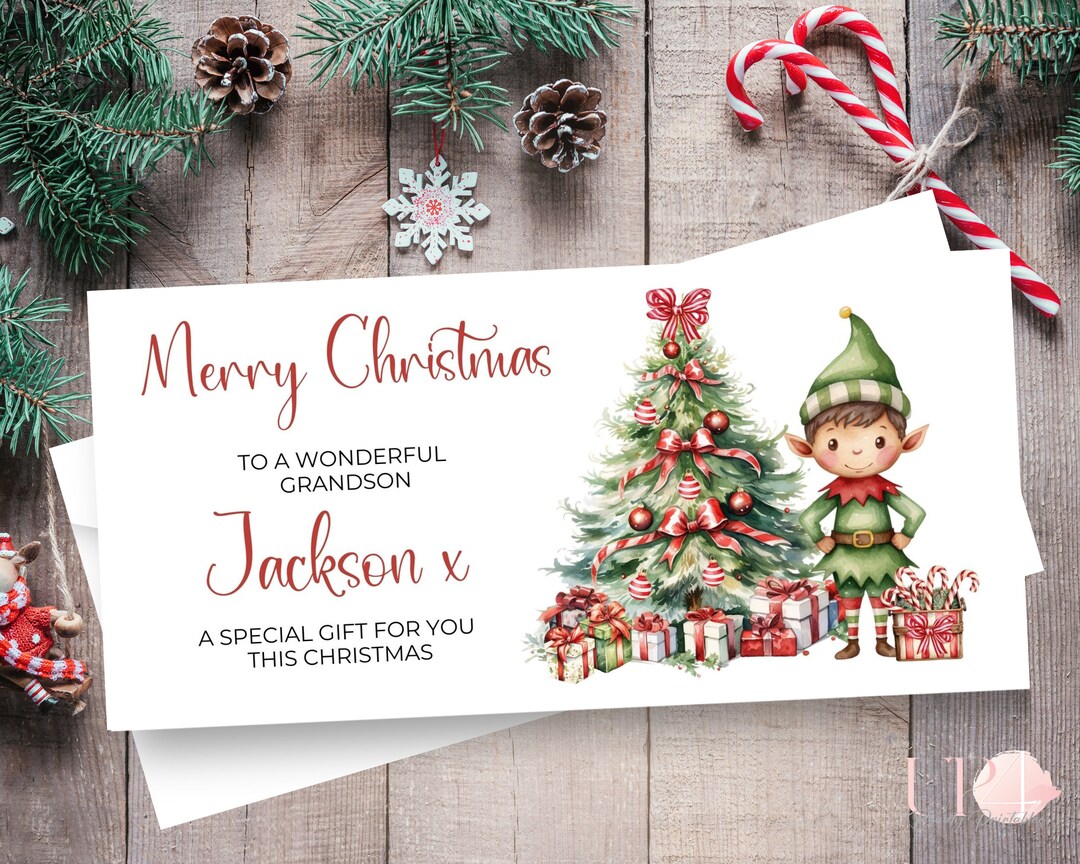 Christmas Elf Money Envelope, Cute Elf Money/gift Wallet Card ...