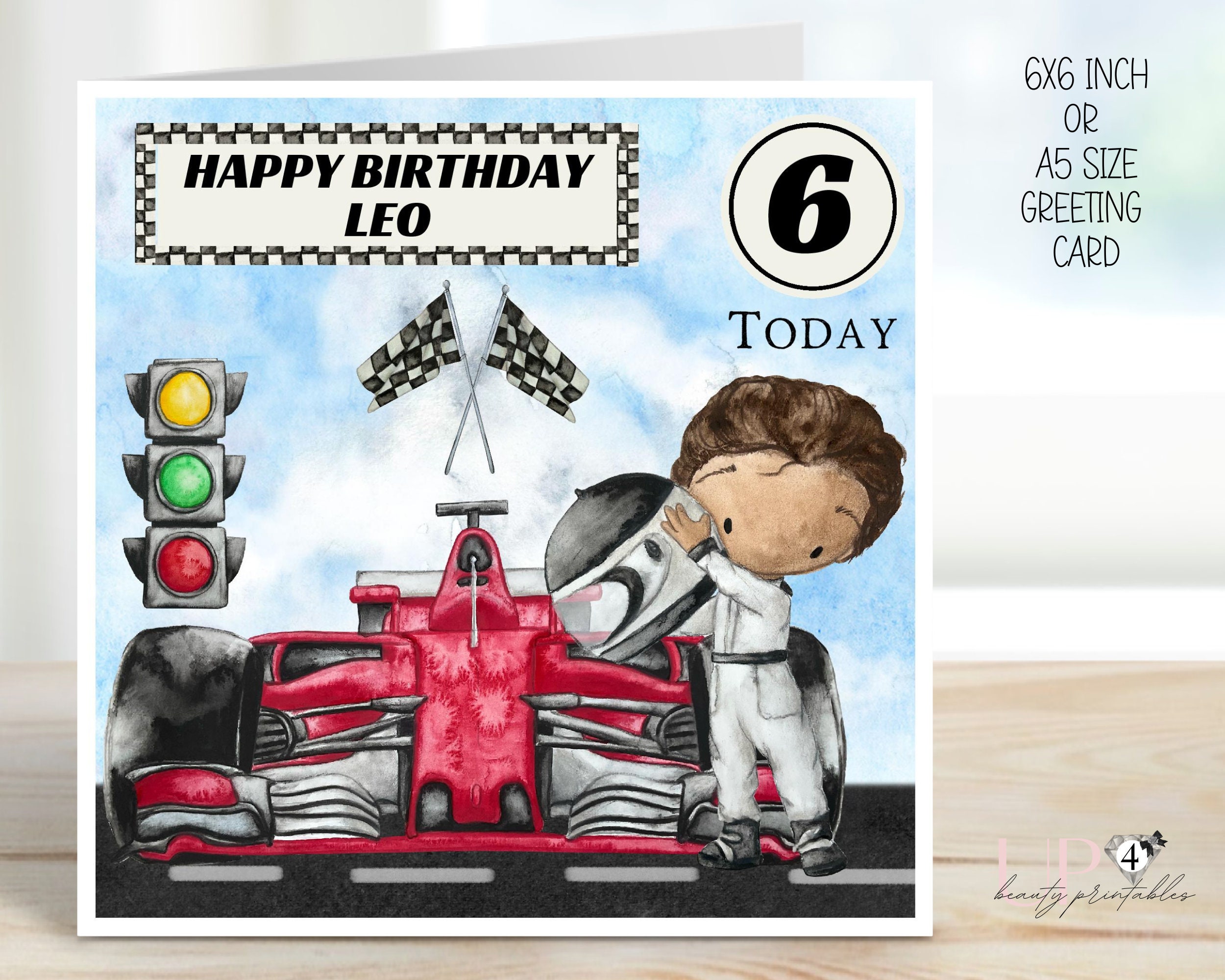Personalised Children's Racing Car Birthday Card Racing - Etsy UK