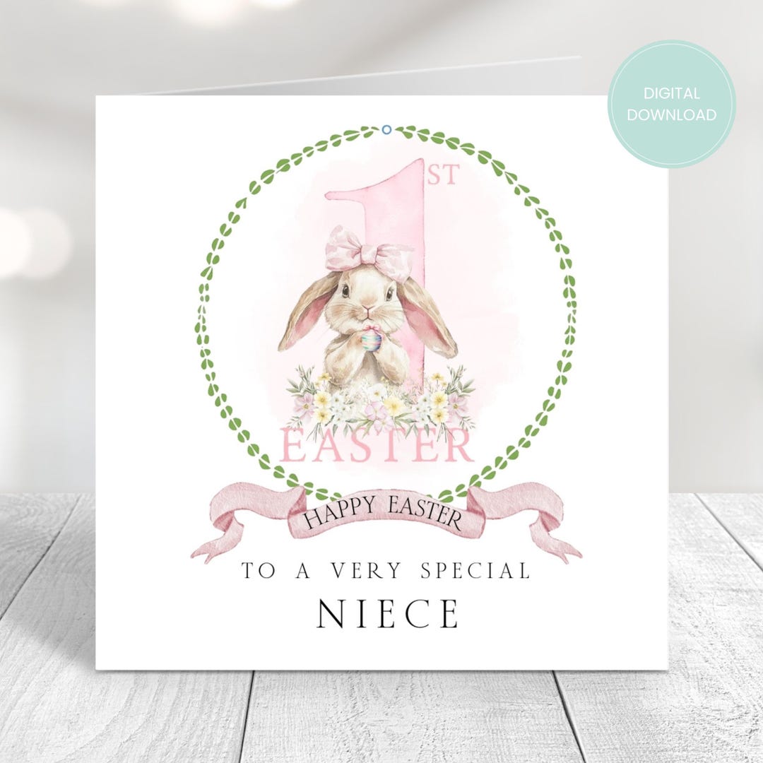 Printable Easter Card, Easter Printable, Downloadable, Editable, Print ...