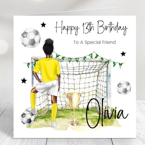Personalised Girls Football Card, Football Card for Daughter ...