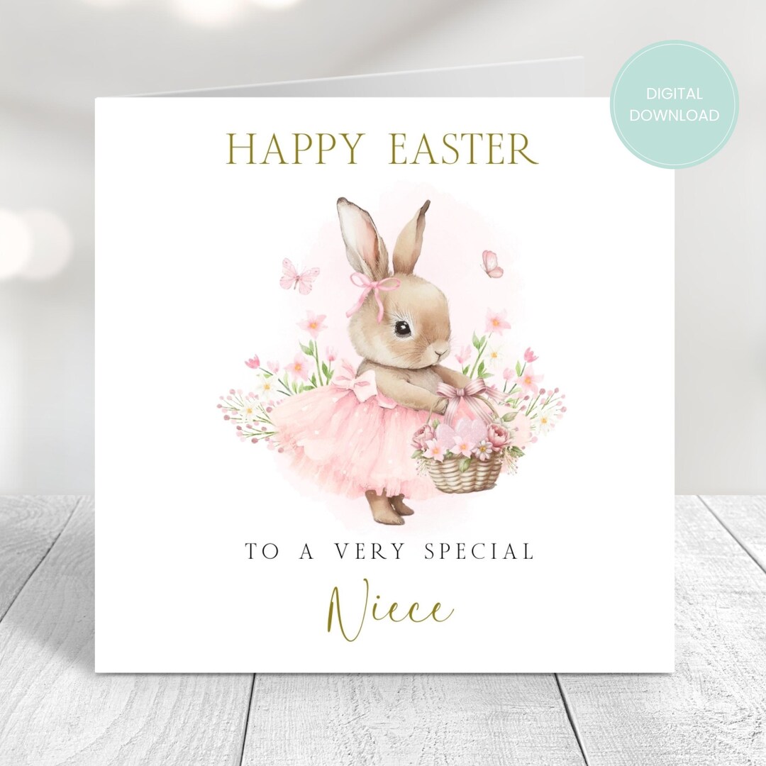 Printable Easter Card, Easter Printable, Downloadable, Editable, Print ...