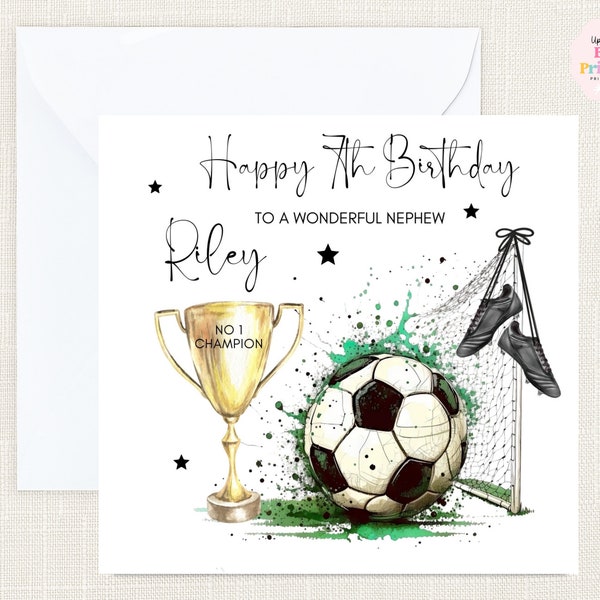Personalised Football Card Son - Etsy UK