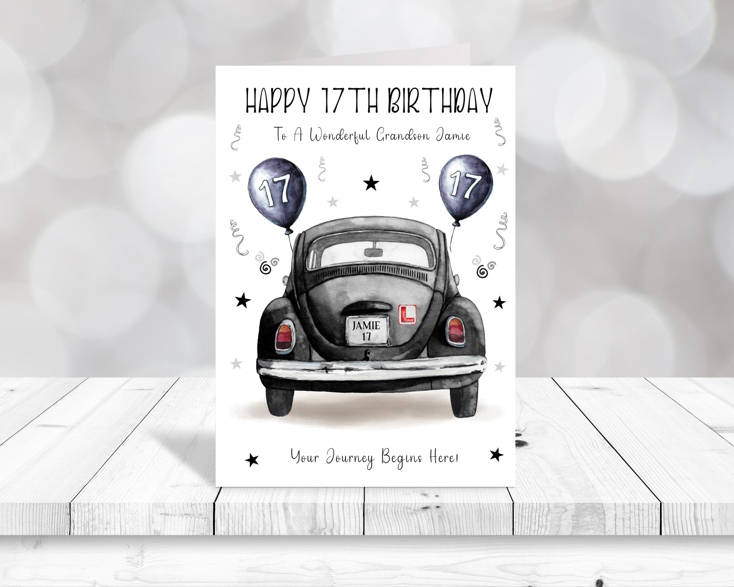 Personalised New Driver 17th Birthday Card, Learner Driver, Card for ...