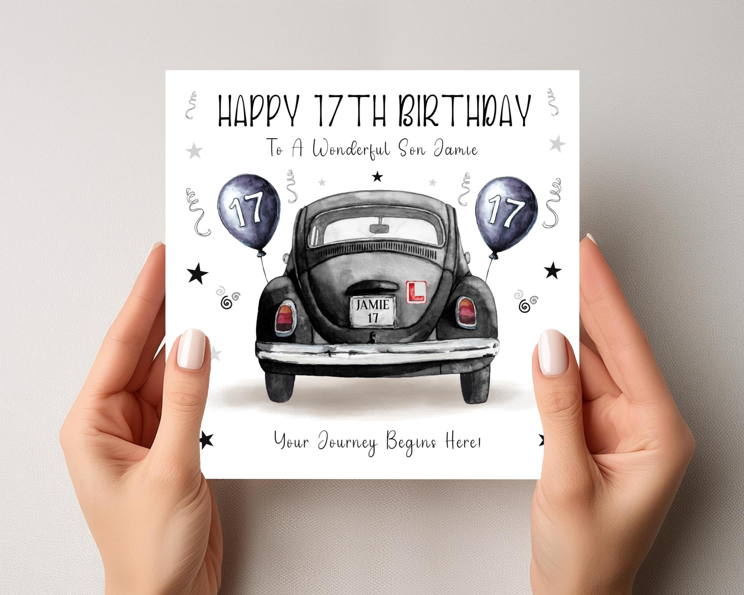 Personalised New Driver 17th Birthday Card, Learner Driver, Card for ...