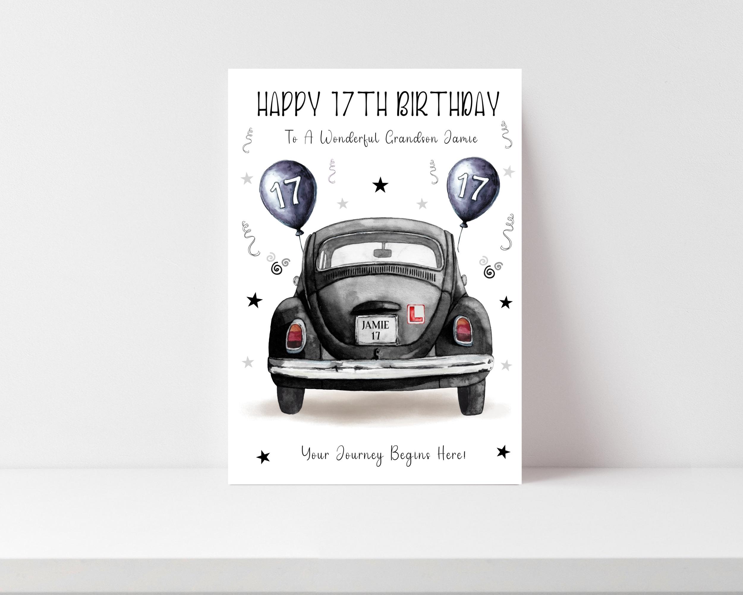 Personalised New Driver 17th Birthday Card, Learner Driver, Card for ...
