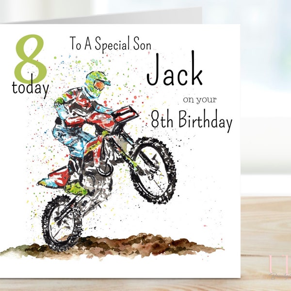 Motocross Birthday Card - Etsy UK