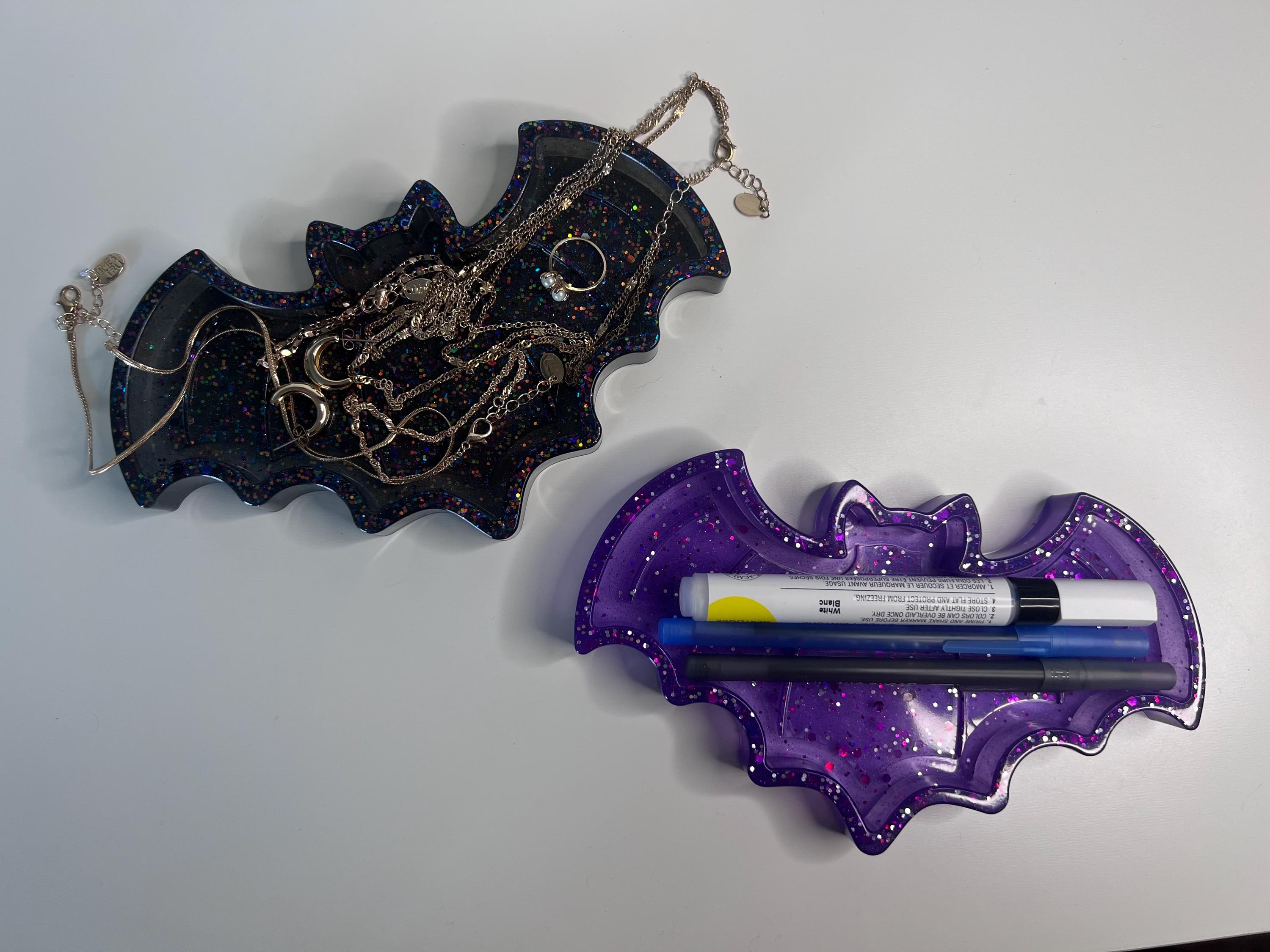 Bat Trinket Dish, Halloween Holder, Bat Organizer Dish - Etsy