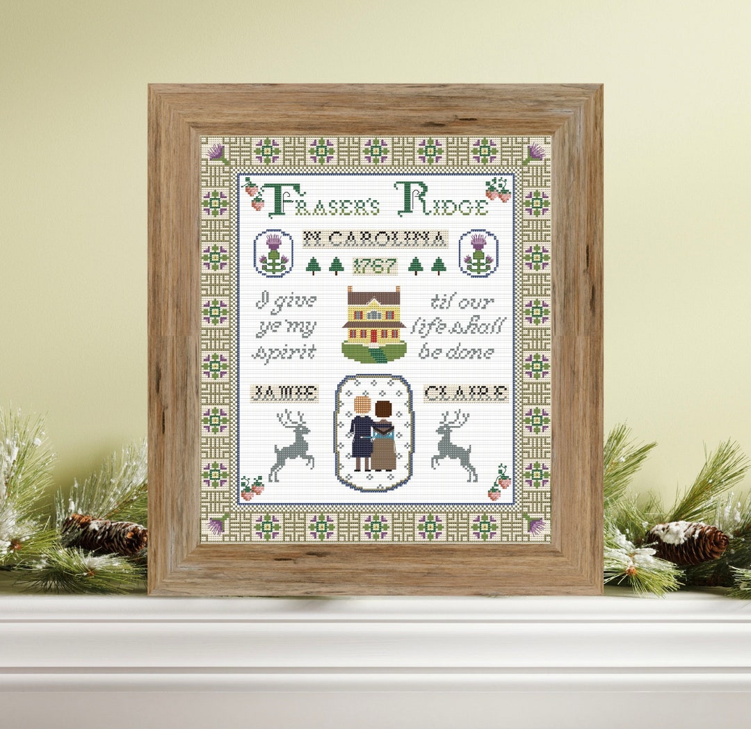 Outlander Cross Stitch Pattern | Fraser’s Ridge Embroidery Sampler ...