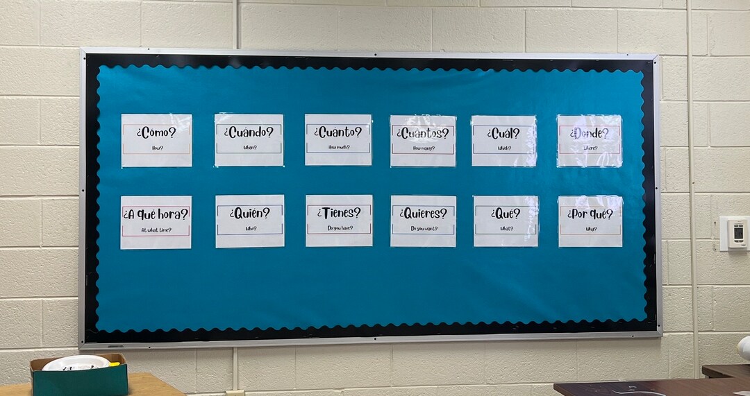 Spanish Key Words Posters - Etsy