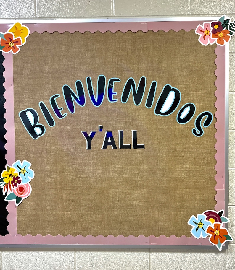 Bienvenidos Y'all Bulletin Board Letters - Etsy