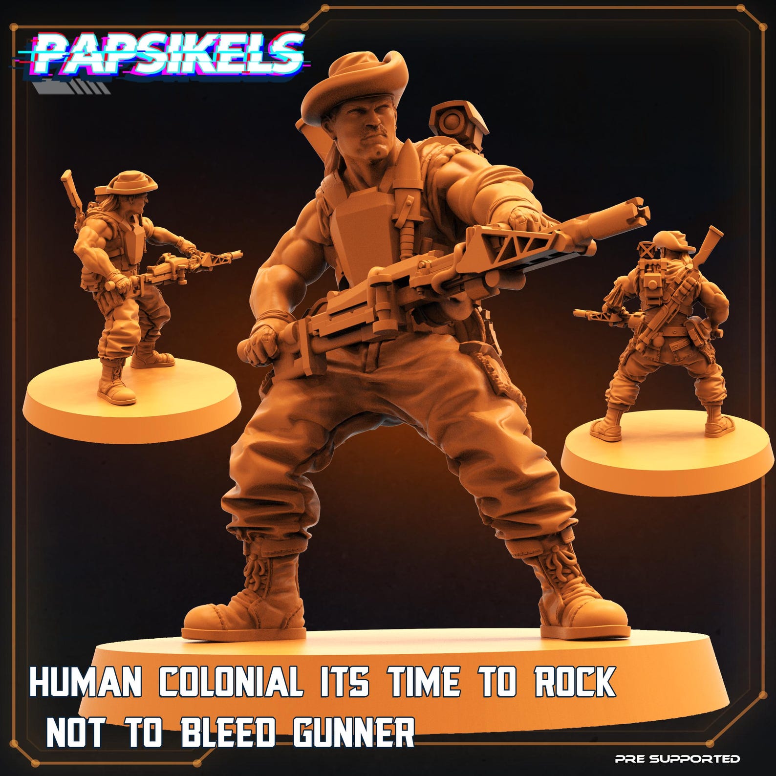 Sci-fi Skull Hunter Human Colonial It's Time to Rock Not to Bleed ...