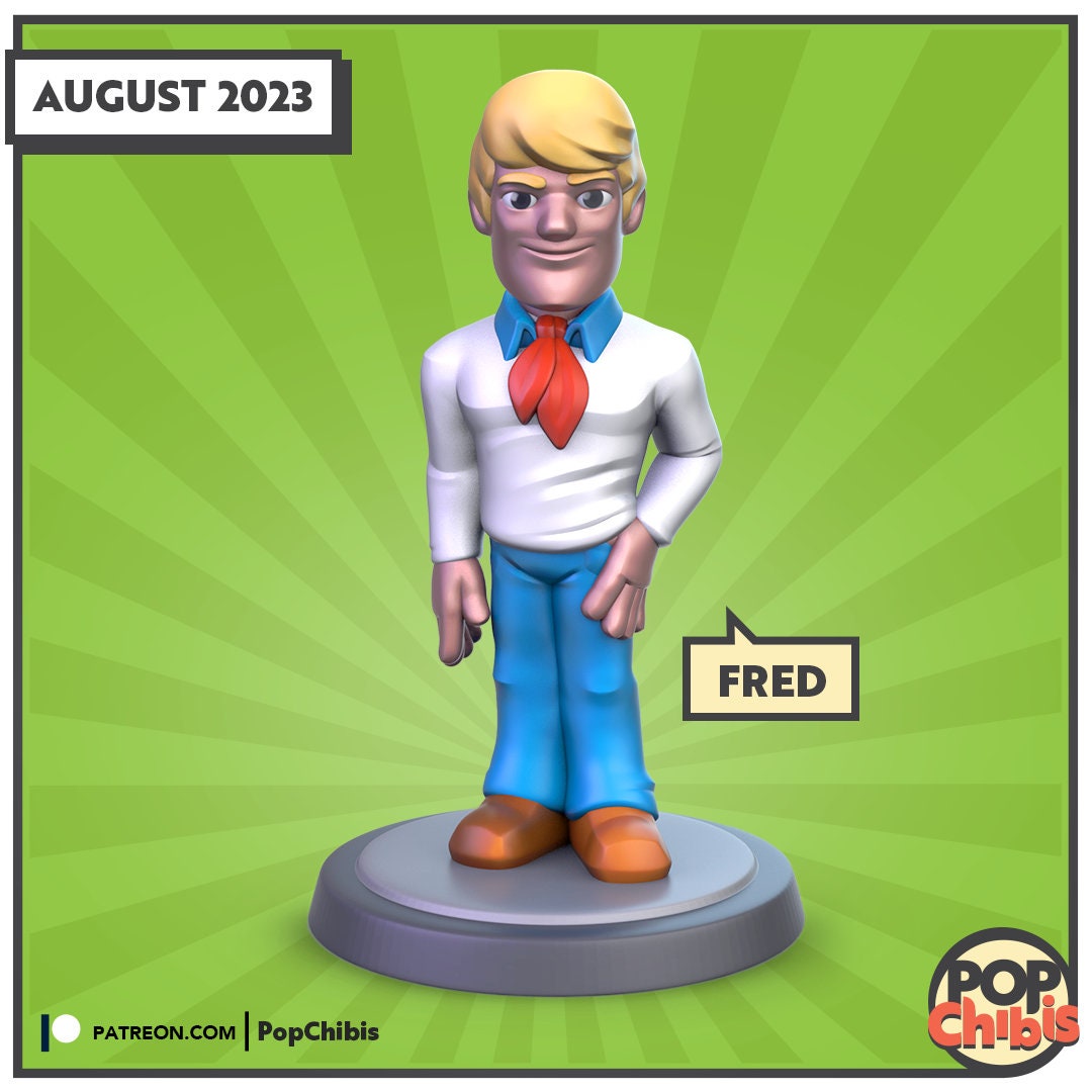 Scooby Doo Fred Chibi KS 75mm Scale Pop Minis Pop Chibis Resin ...