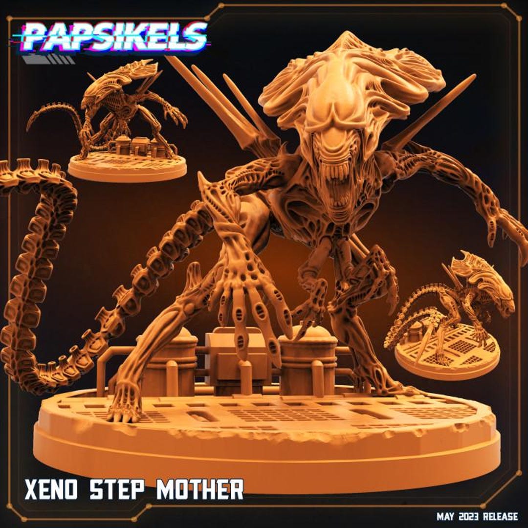 Aliens Vs Humans Xeno Step Mother - Queen , 32mm Scale - Papsikels ...