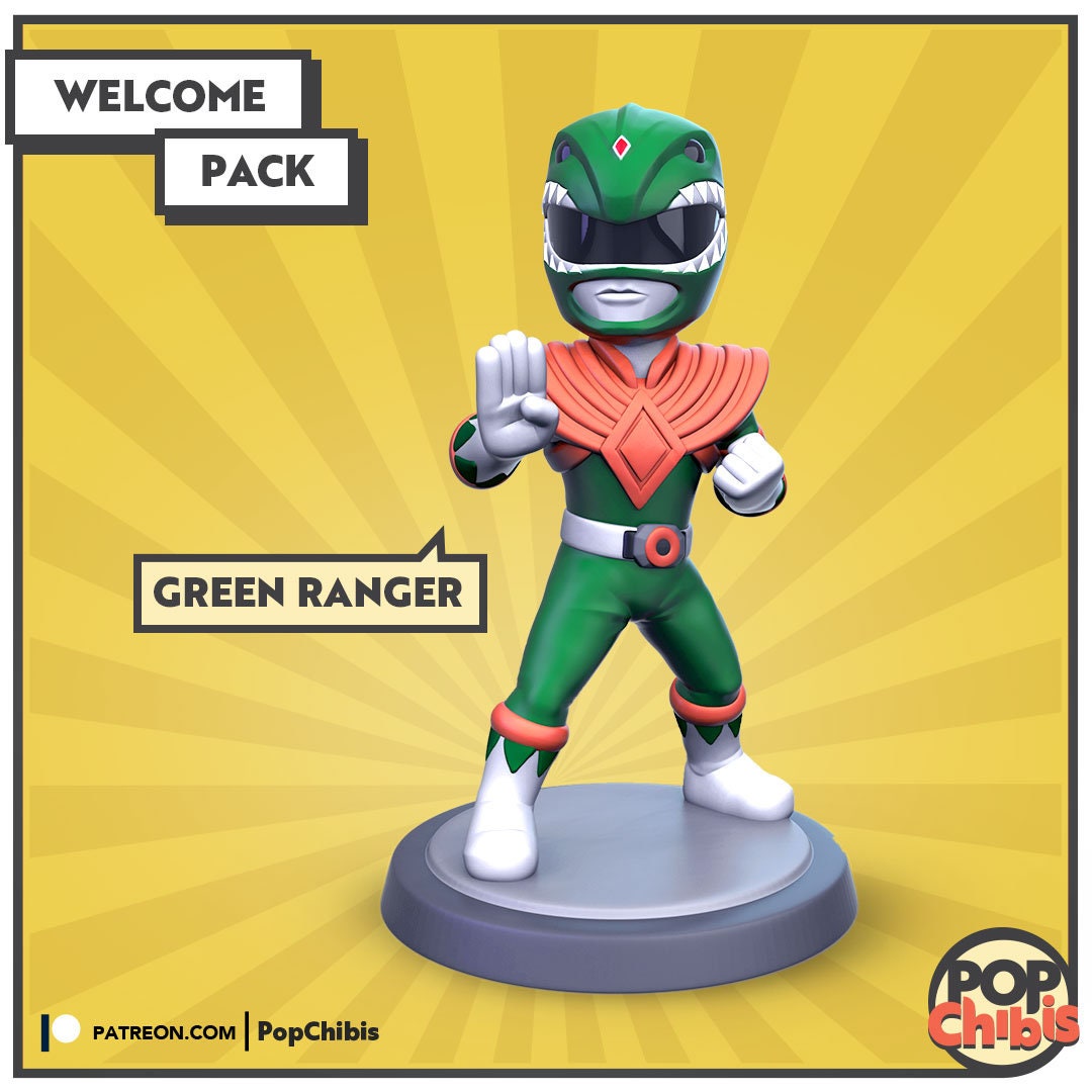Power Rangers - Green Ranger Chibi | KS | 75mm Scale | Pop Minis | Pop ...