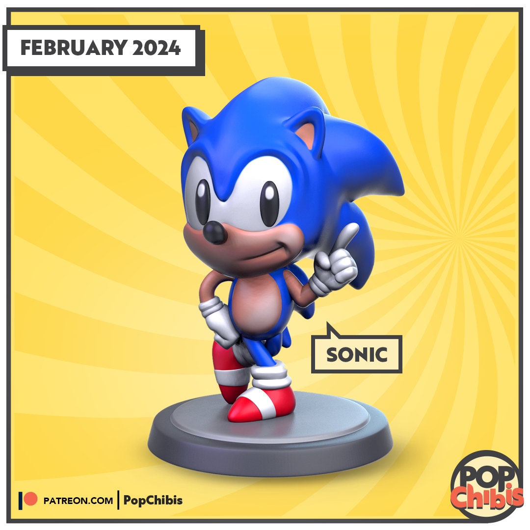 Sonic Chibi | KS | 75mm Scale | Pop Minis | Pop Chibis | Resin ...