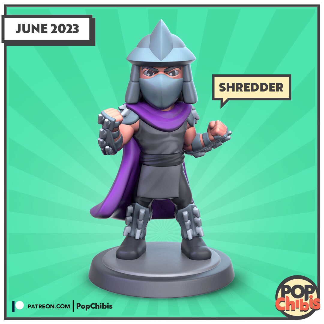 TMNT - Shredder Chibi | KS | 75mm Scale | Pop Minis | Pop Chibis ...
