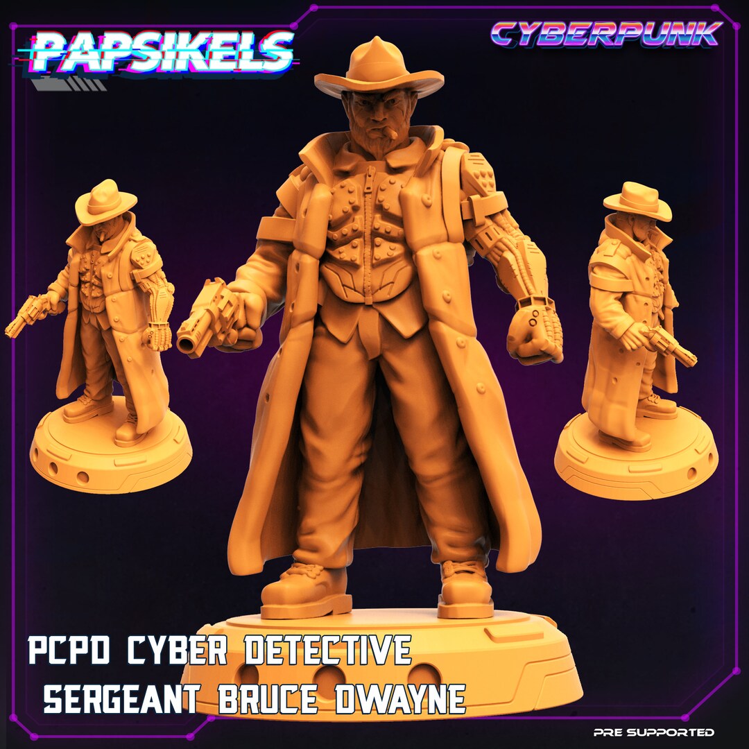 PCPD Cyber Detective Sergeant Bruce Dwayne Resin Miniature - 32mm ...