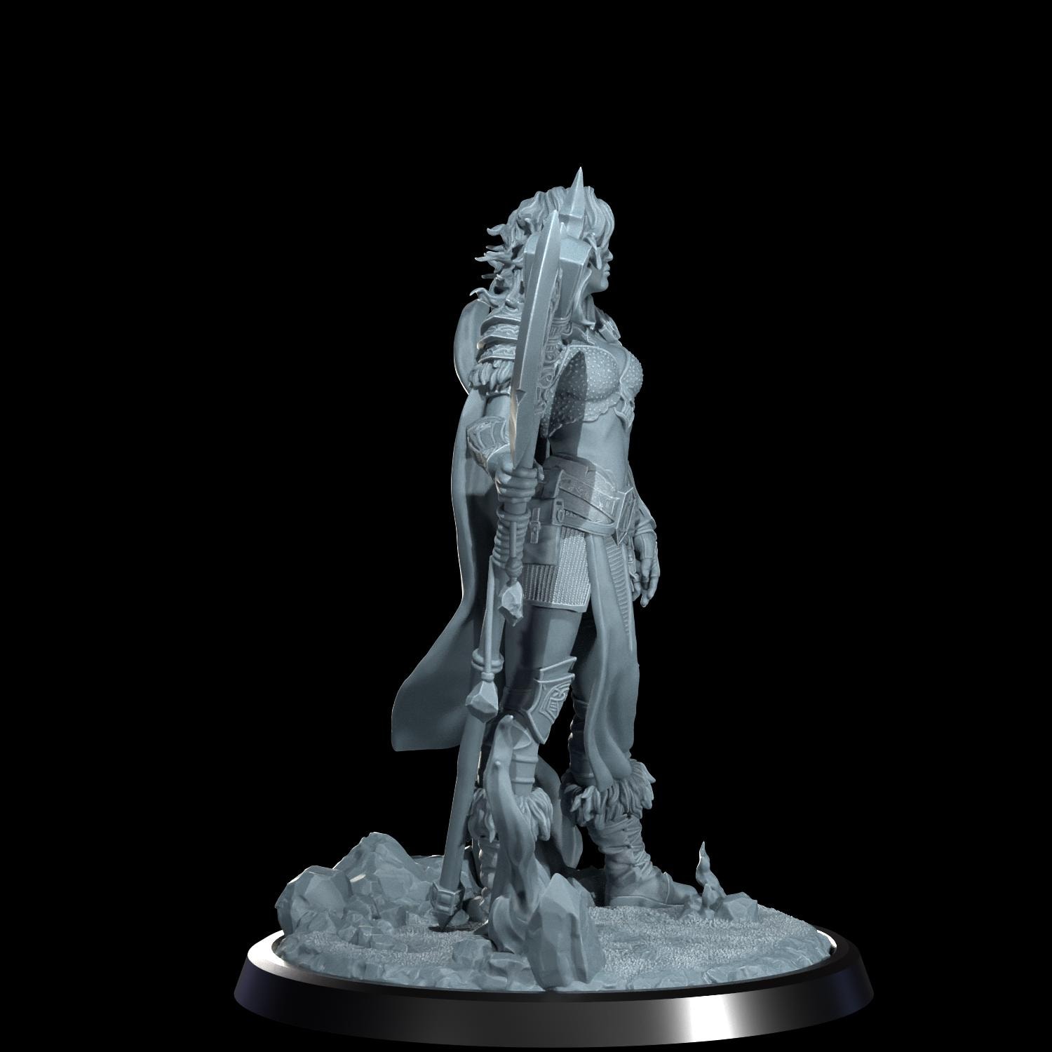 Ignara Flameborn Fire Genasi Barbarian Miniature: Cosmondo RPG, D&D ...