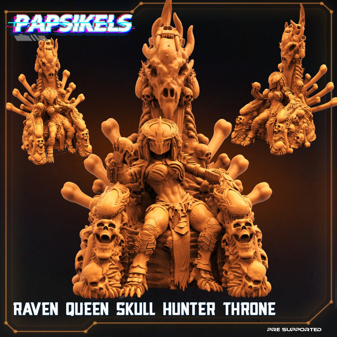 Skull Hunters Iskaligor Bone Clan Tribe First Hunt Champion, Papsikels, Resin Miniature ...