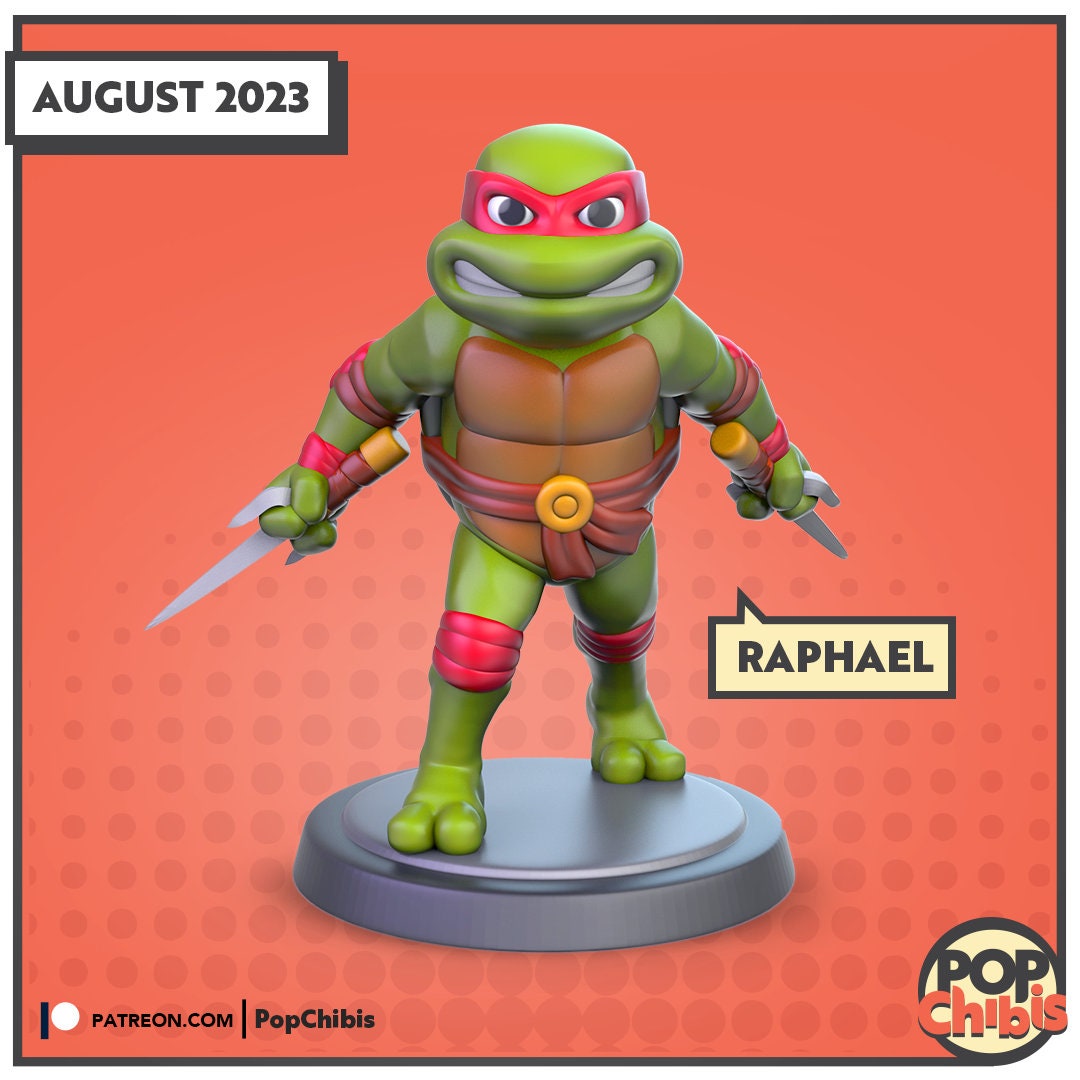 TMNT - Raphael Chibi | KS | 75mm Scale | Pop Minis | Pop Chibis | Resin ...