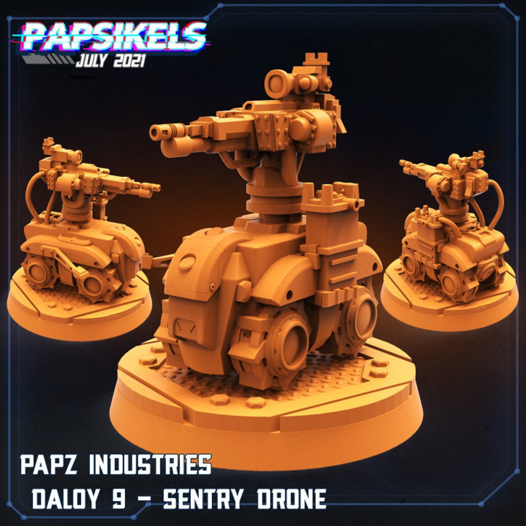 Xenowars Genesis Daloy 9 Sentry Drone - 32mm Sci-fi Resin Miniature for ...