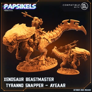 Skull Hunters One Page Rule Army Xenosaur Tyranno Beastmaster Riders ...