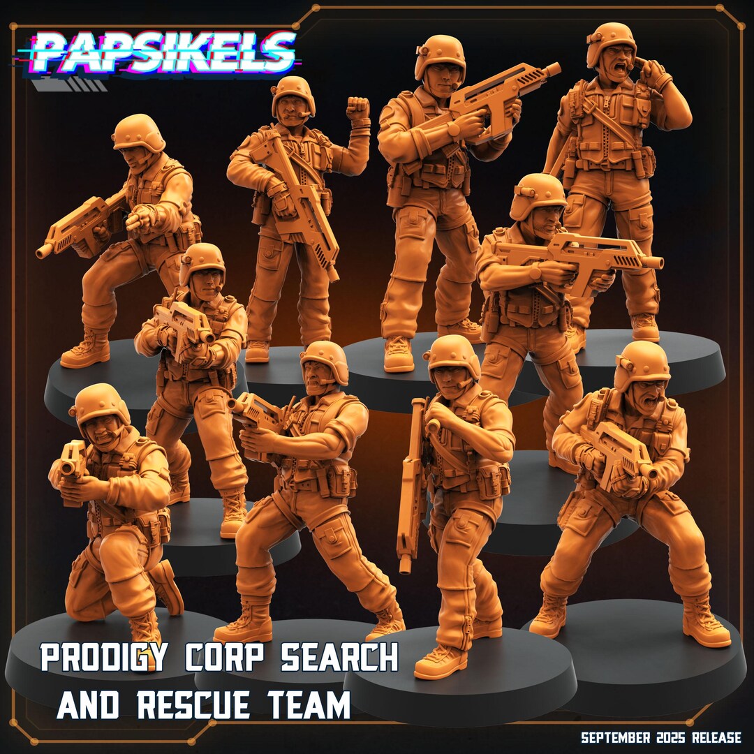 SAR Team Miniatures: Prodigy Corp Alien Earth Sci-fi TTRPG Figurines by ...