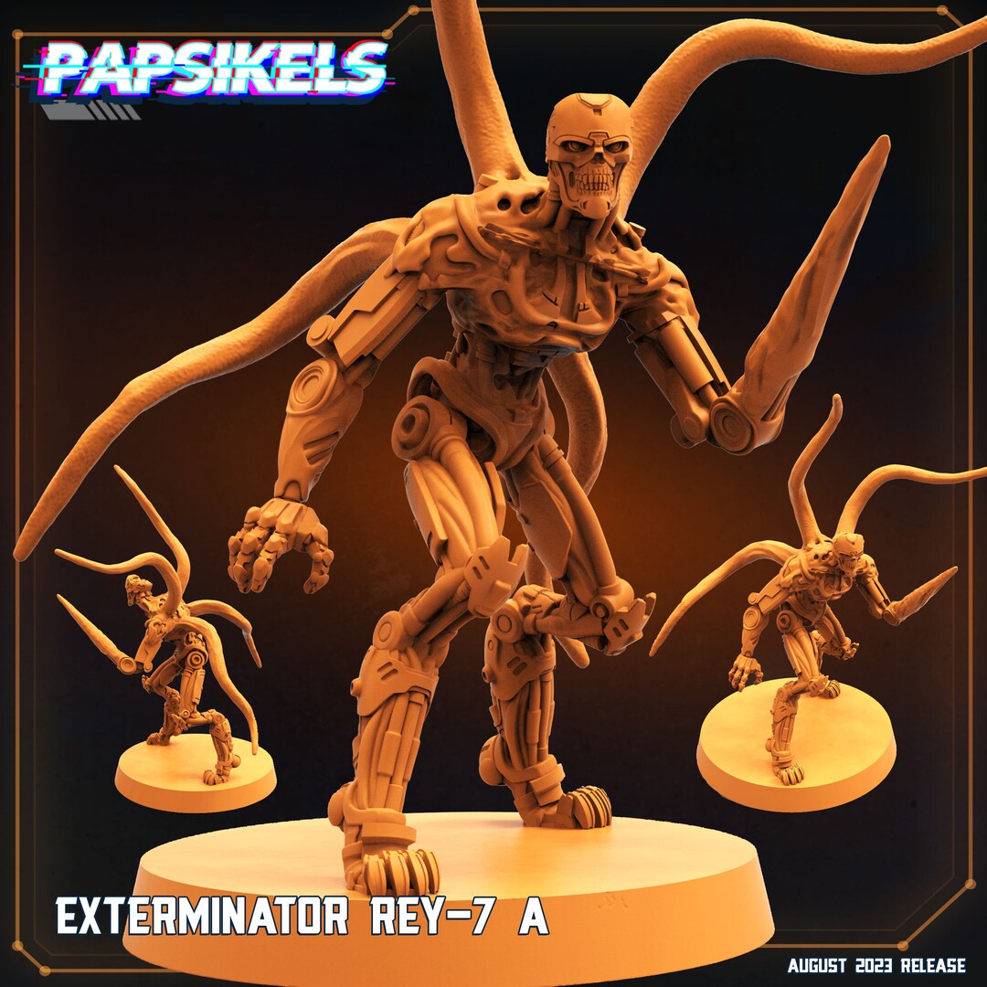 Xenowars Genesis: Exterminator Rey-7 Squad - 32mm Sci-fi Resin ...