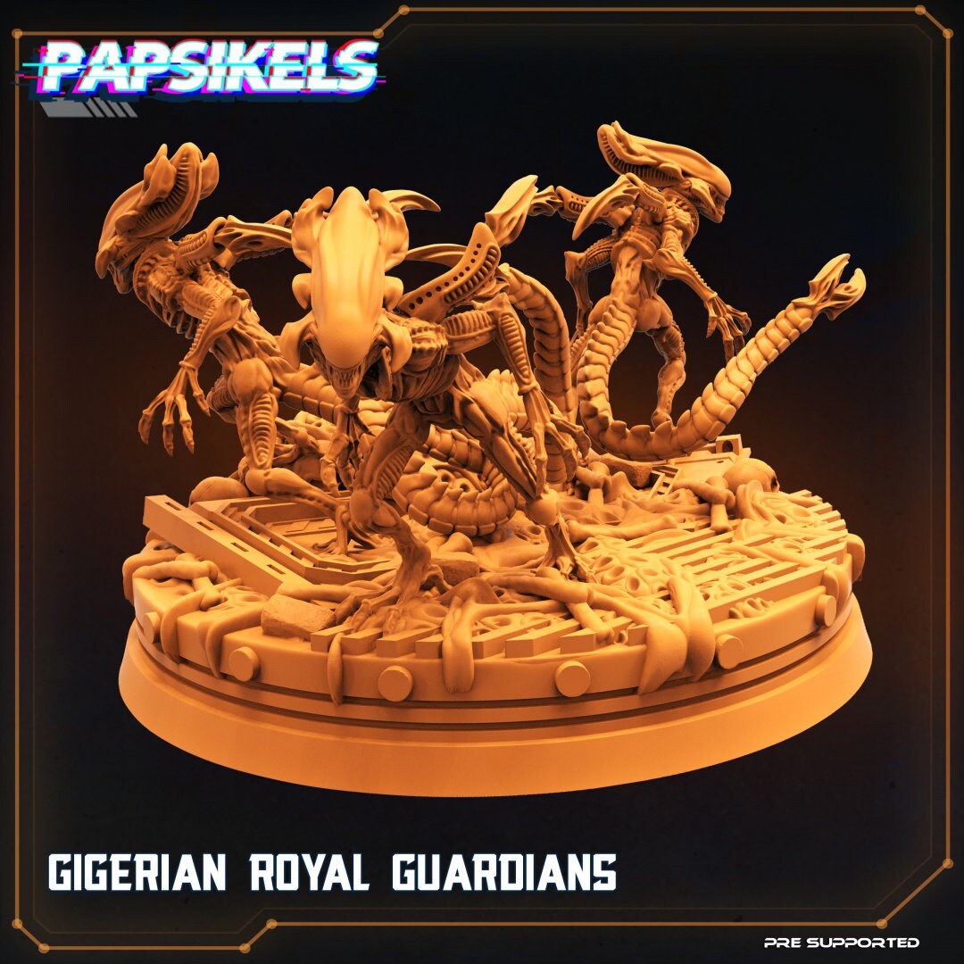Aliens Vs Humansgigerian Royal Guardians, Papsikels, Resin Miniature - Etsy
