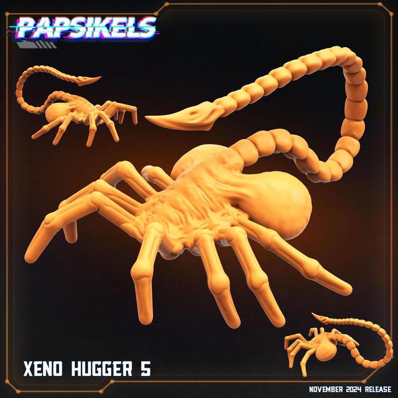 Aliens Vs Humans Execration Romulus, Xeno Huggers Set 1 - 8 Model Set ...