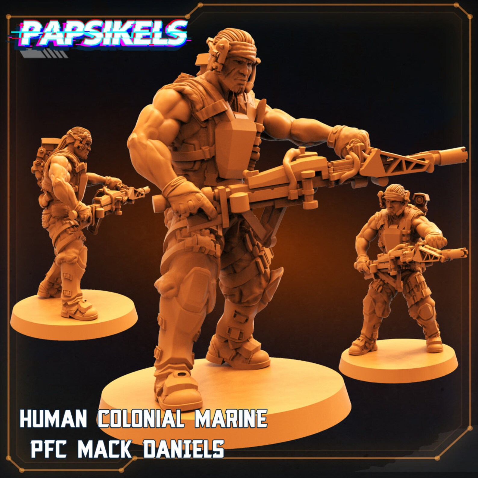 Alien Wars, Human Colonial Marine PVC Mack Daniels, Papsikels, 32mm ...
