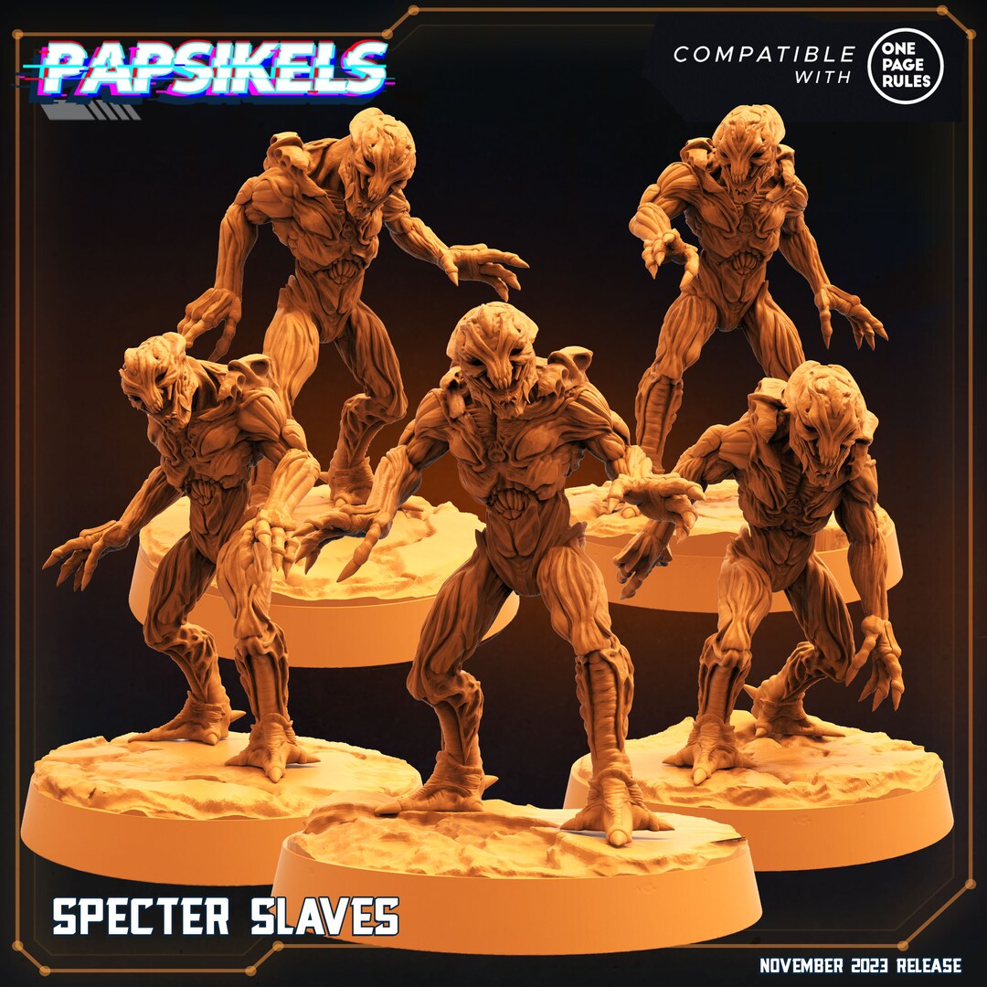 Specter Slaves Skull Hunters Army - 32mm Resin Miniatures for Tabletop ...
