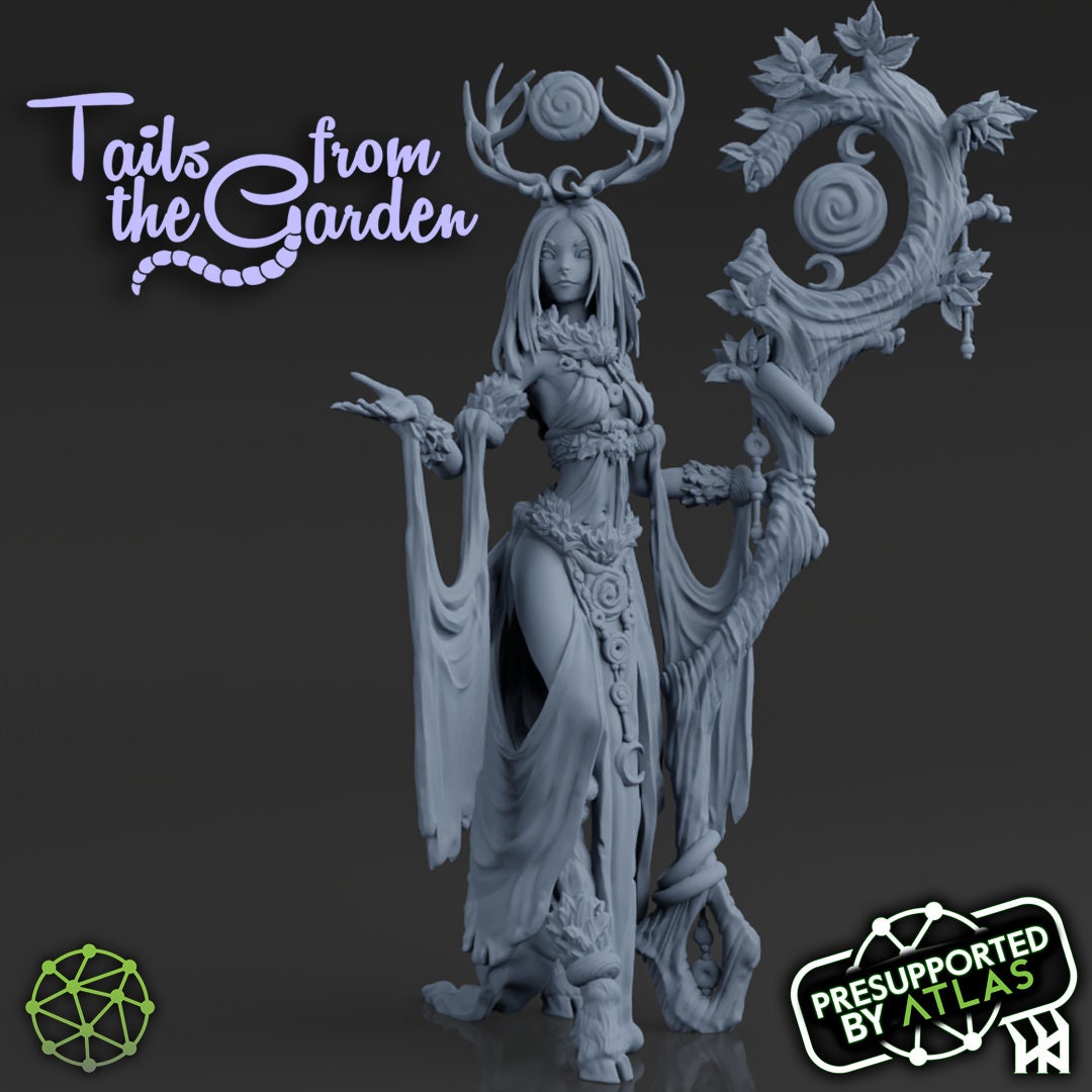 Delilah: Faun Druid Miniature for D&D, Pathfinder TTRPG - Fantasy ...