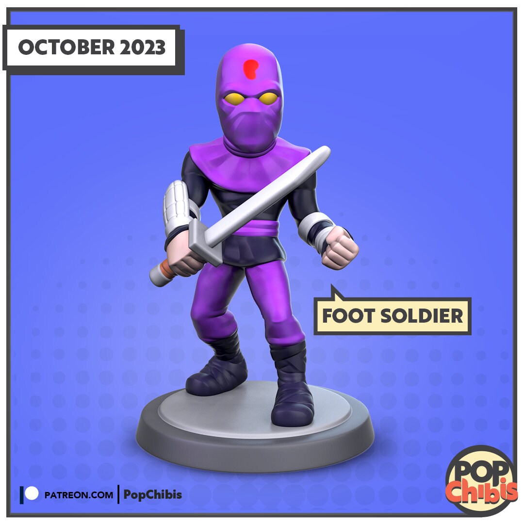 TMNT - Foot Soldier Chibi | KS | 75mm Scale | Pop Minis | Pop Chibis ...