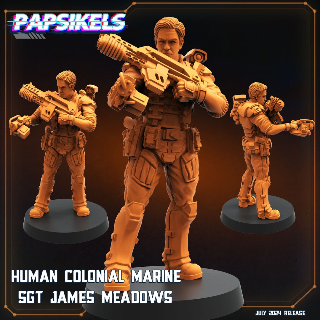 Aliens Vs Humans Resurgence, Human Colonial Marine Sgt James Meadows ...