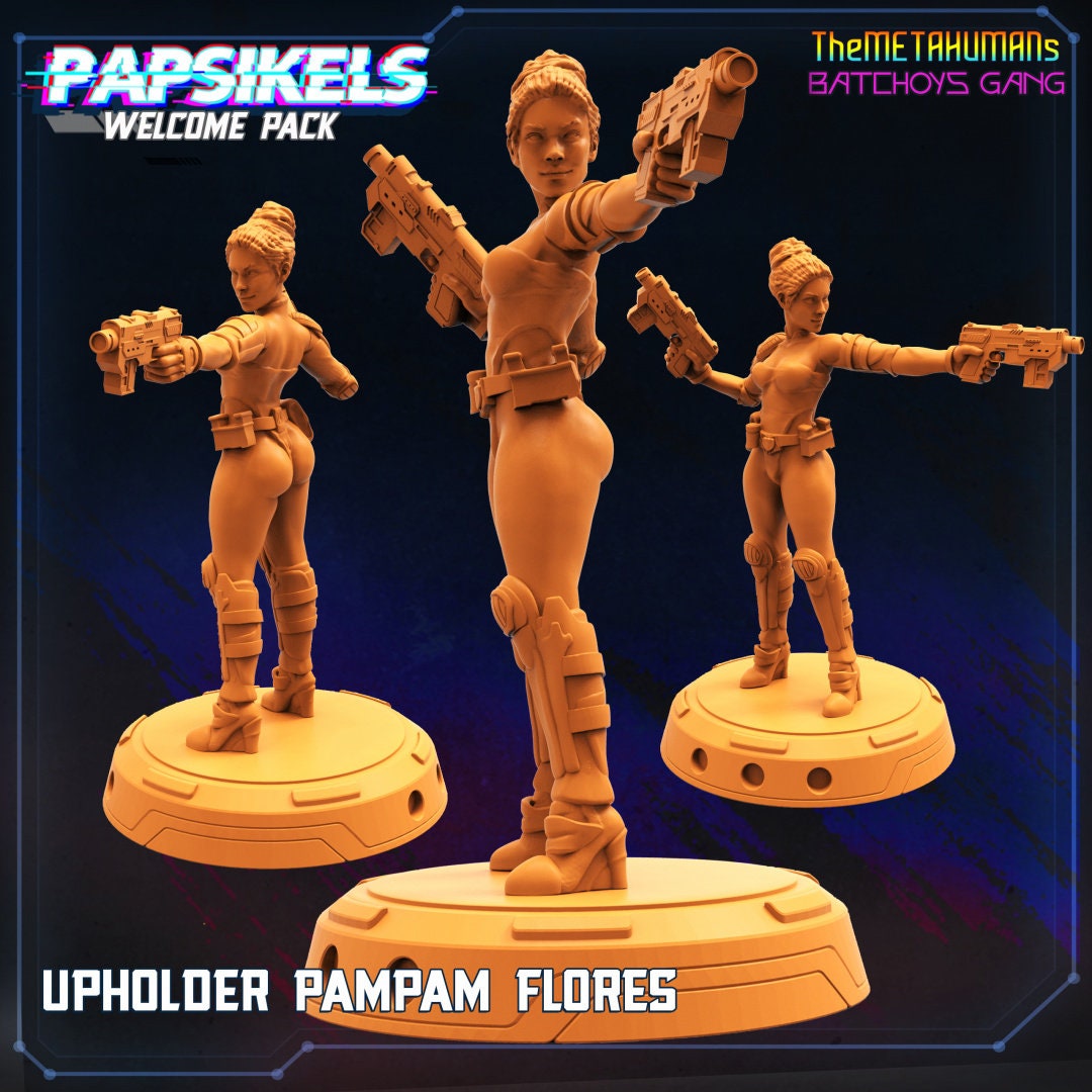 Cyberpunk, Upholder, Lady Upholder Pampam Flores, Papsikels, 32mm Mini - Etsy