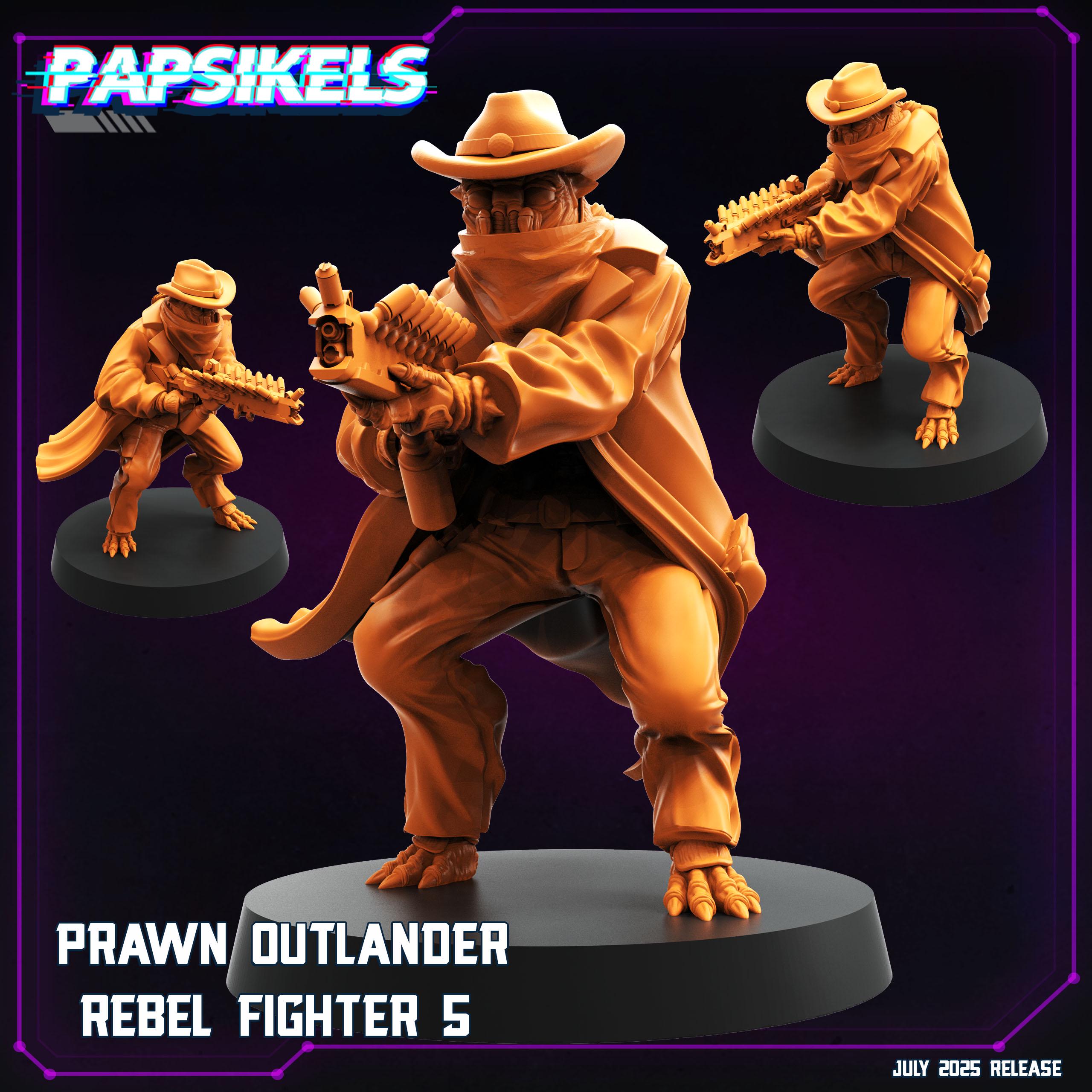 Cyberpunk Prawn Outlander Miniature: District 9 Rebel Fighter, 28/32mm ...