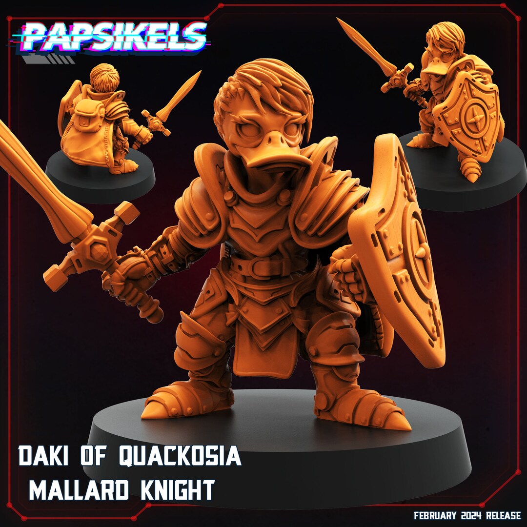 Daki of Quacksonia Mallard Knight | Papsikels, Resin Miniature ...