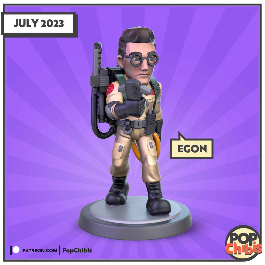 Ghostbusters Egon Chibi KS 75mm Scale Pop Minis Pop Chibis Resin ...