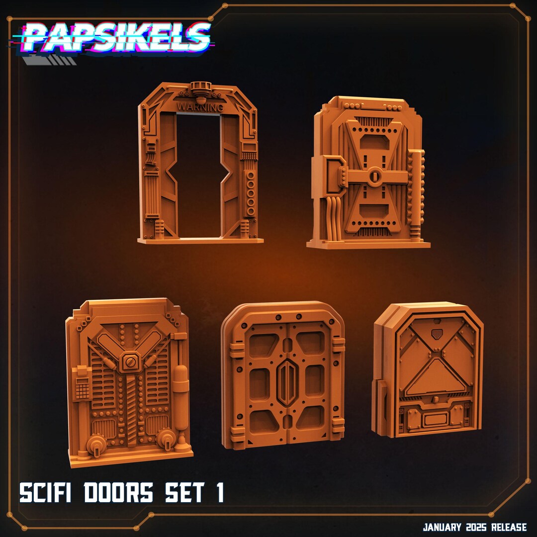 Aliens Vs Humans - Ascension - Scifi Doors Set 1, Papsikels, 32mm - Etsy