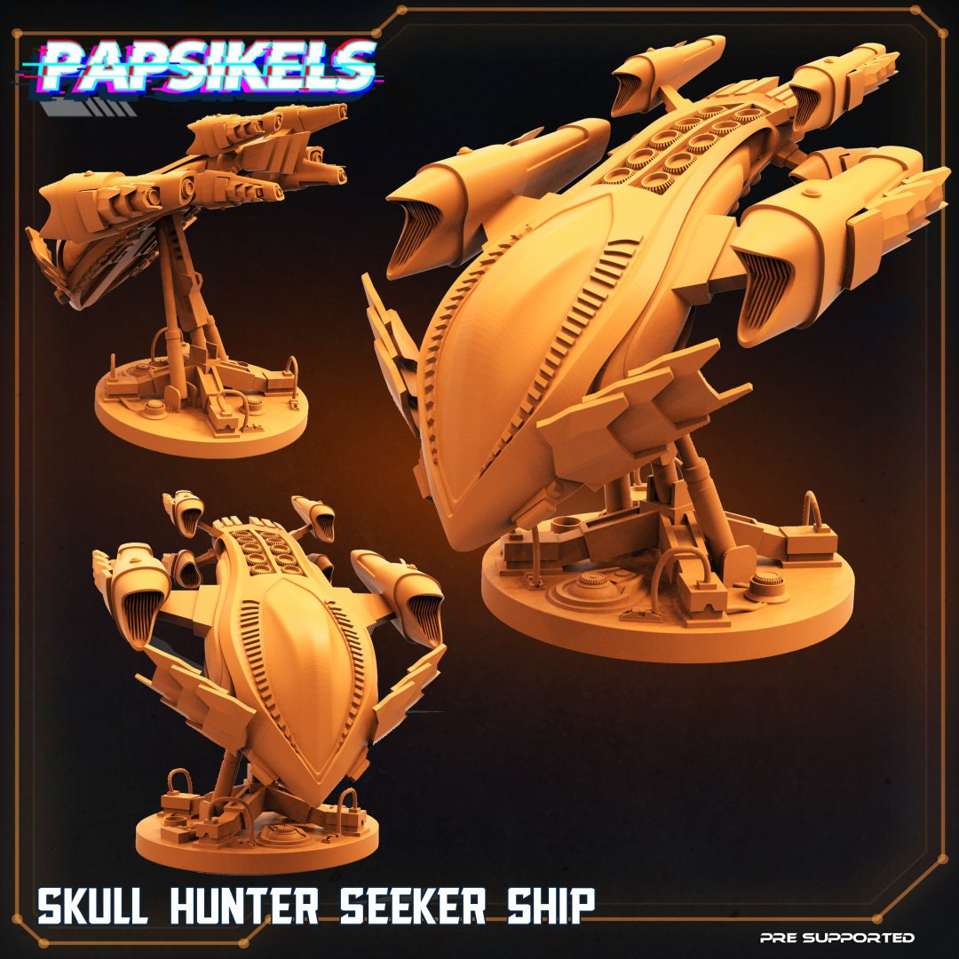 Skull Hunters - Skull Hunter Seeker Ship - Papsikels, Resin - Tabletop ...
