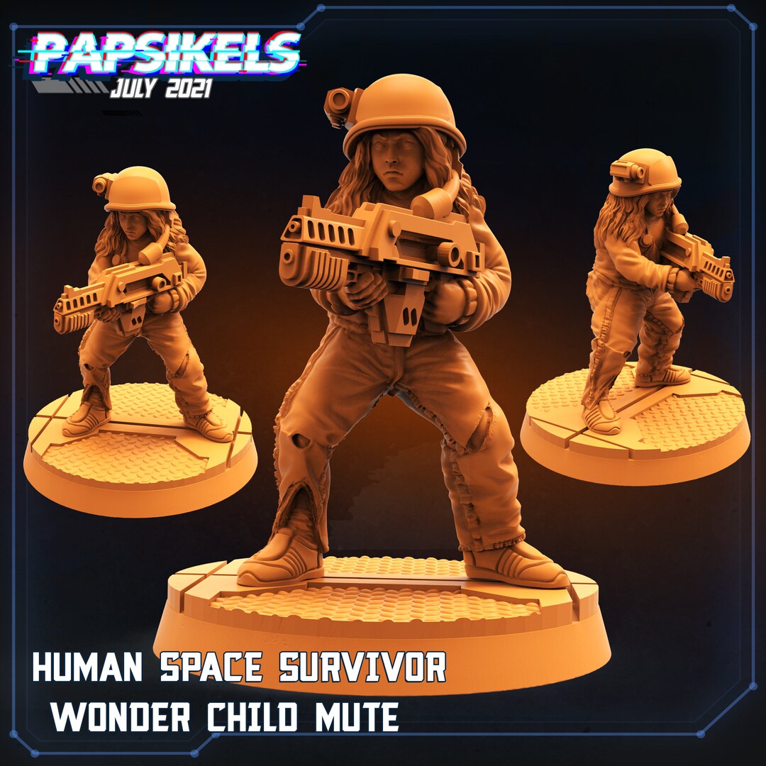 Silent Prodigy: 32mm Human Space Survivor Mini for Alien Vs Earthling ...