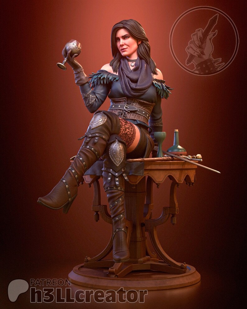 Yennefer From the Witcher fan Art Miniature Scale 1:12 H3ll Creator DIY ...