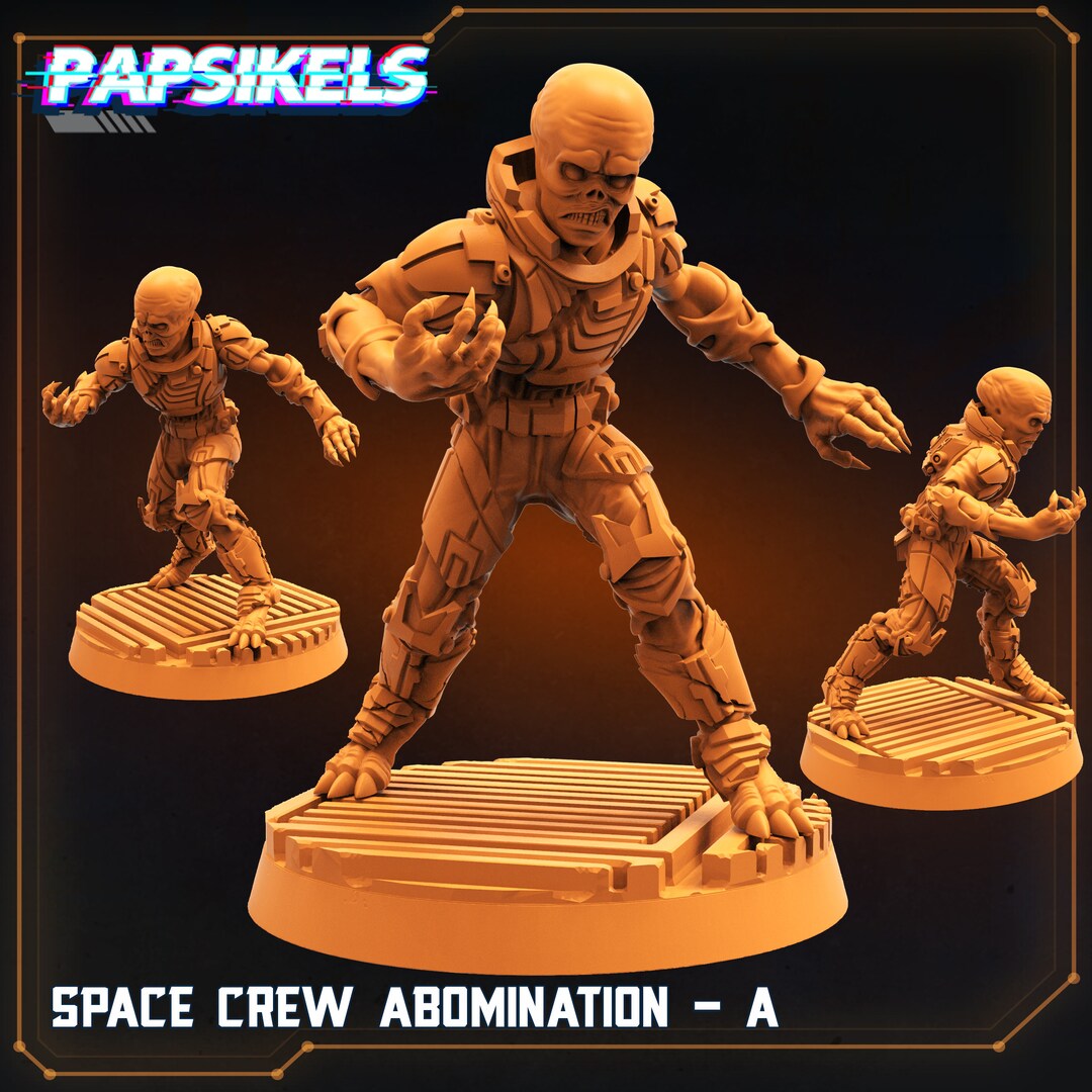Xenomorph Space Crew Abominations: 32mm Papsikels Miniatures for Alien ...