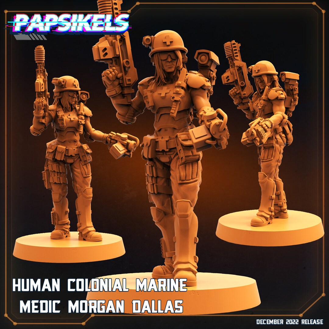 Alien Vs Human Colonial Marine Medic Morgan Dallas 32mm Miniature for ...