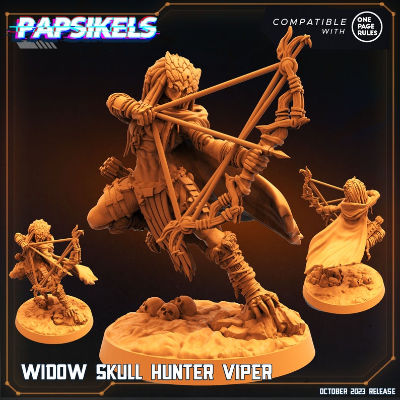 Skull Hunters One Page Rule Army Widow Skull Hunter Viper - Etsy