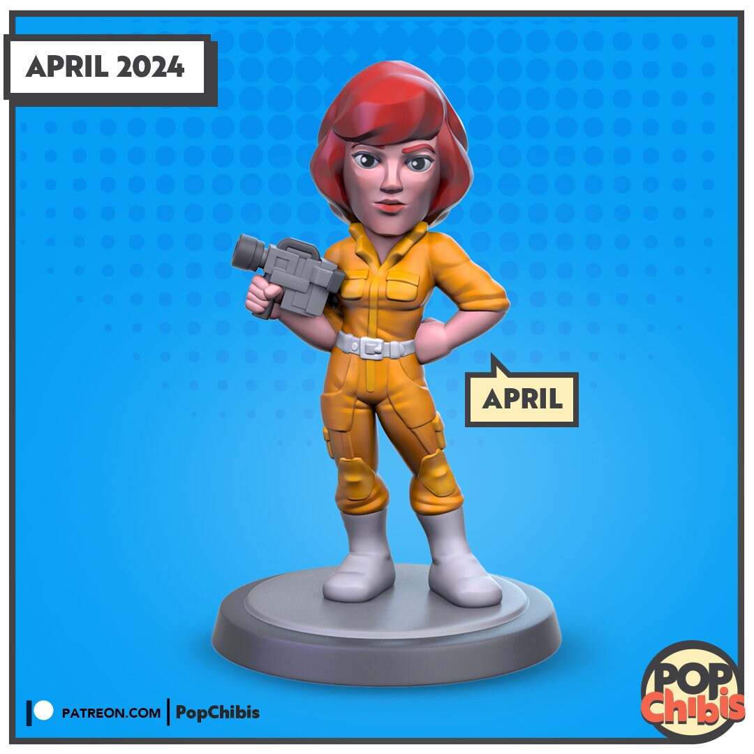 TMNT - April O'neal Chibi| KS | 75mm Scale | Pop Minis | Pop Chibis ...