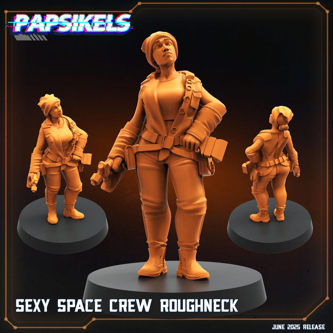 Aliens Vs Humans - Dark Space I Sexy Space Crew Roughnecks - Papsikels, 28mm / 32mm Mini for ...